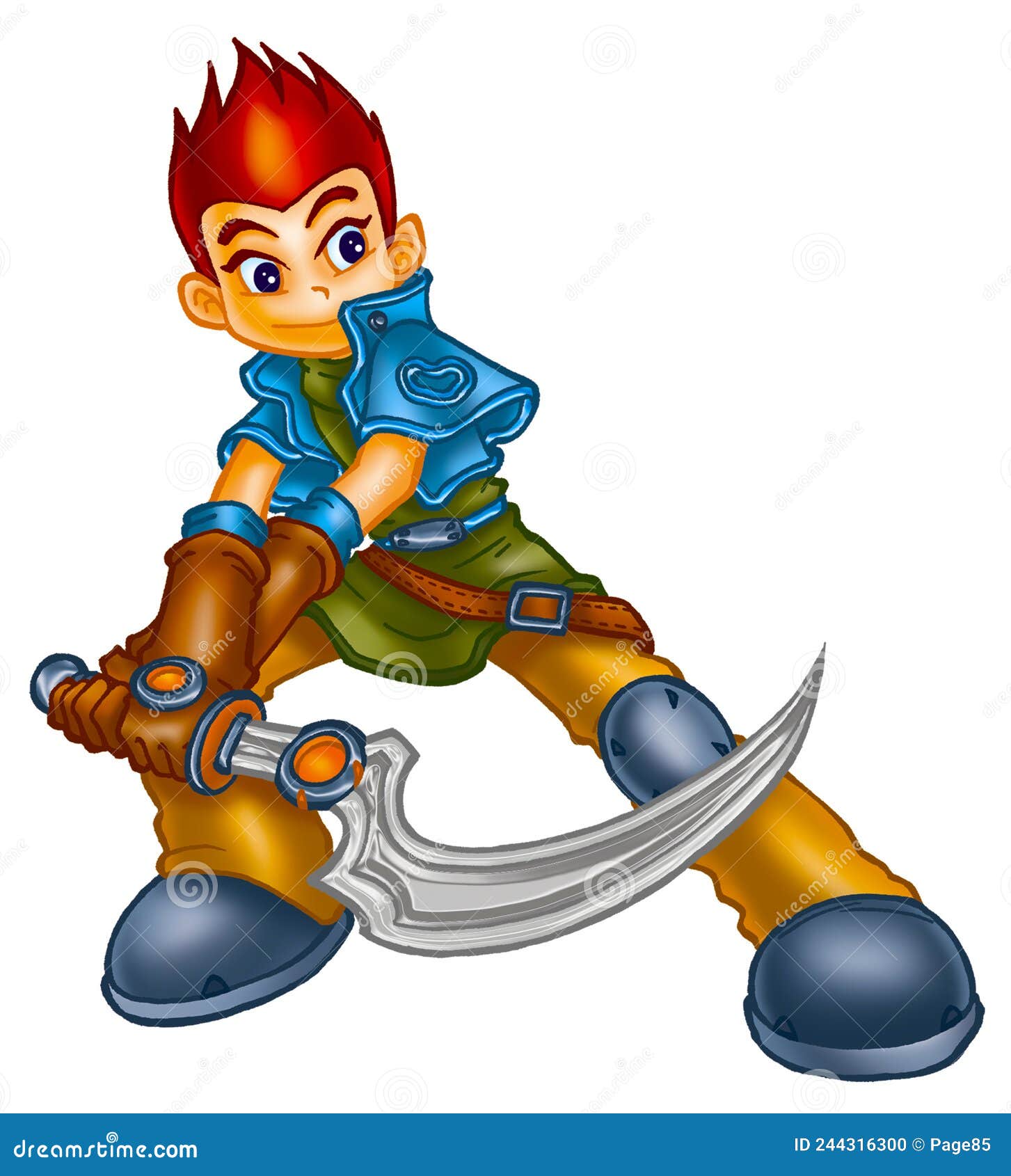 Warrior kid stock illustration. Illustration of soldier - 244316300