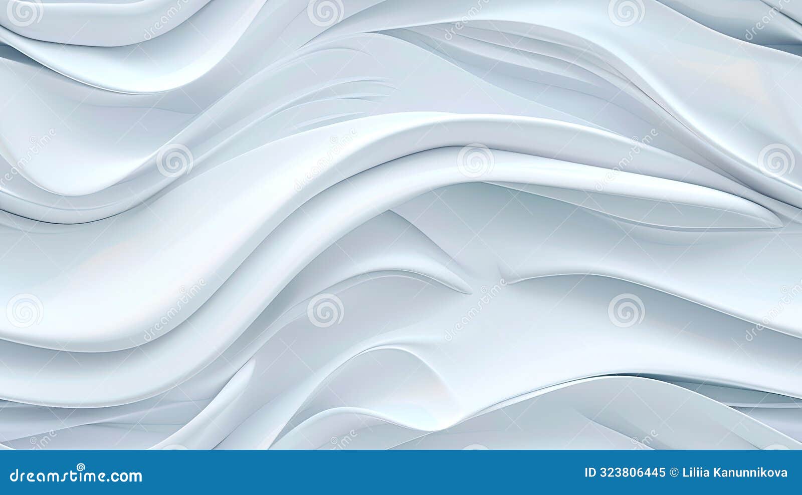 A Digitally Rendered Abstract Background with White, Wavy Textures ...