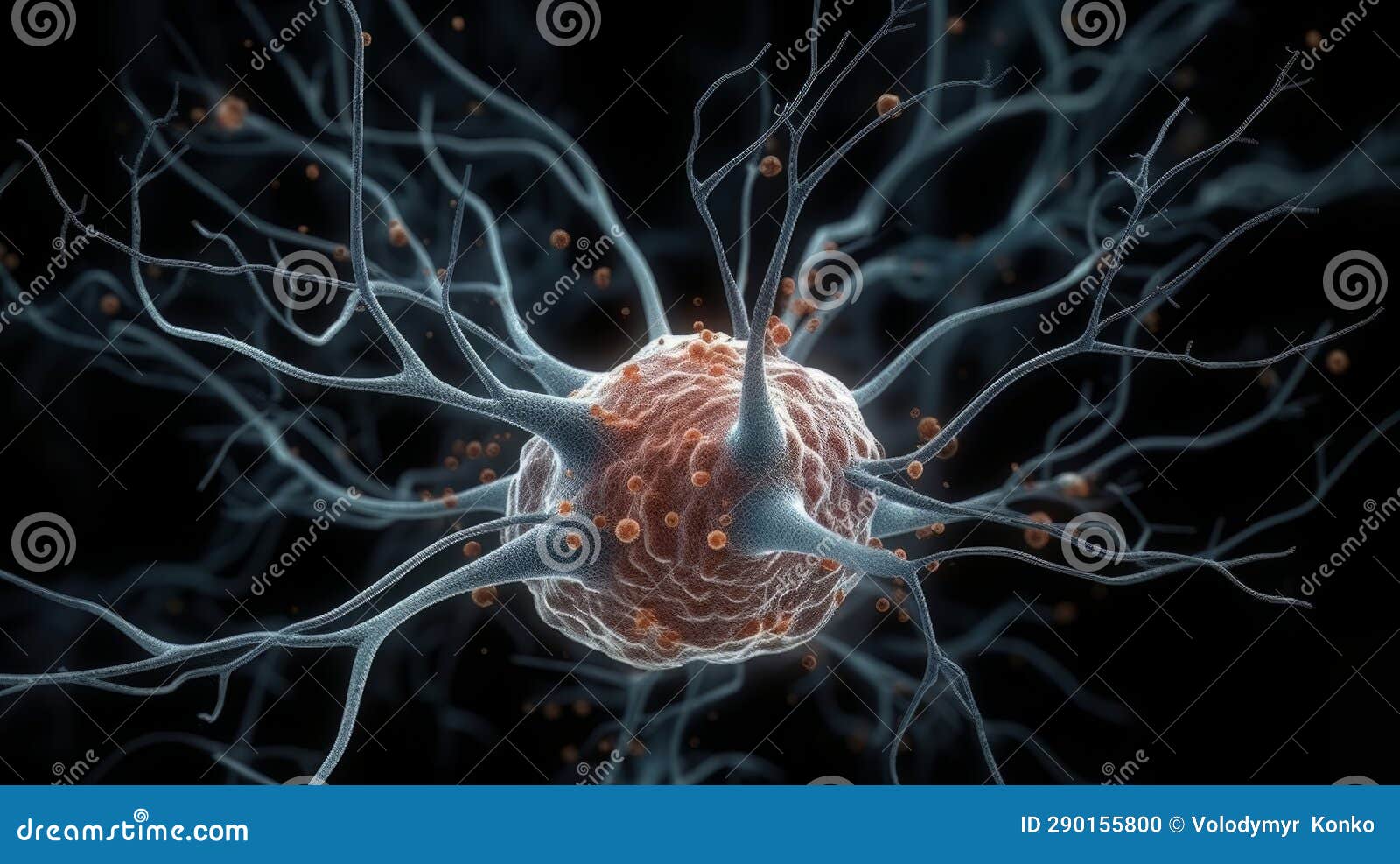 A Digitally Rendered Human Brain, Showcasing Its Complex Neural ...