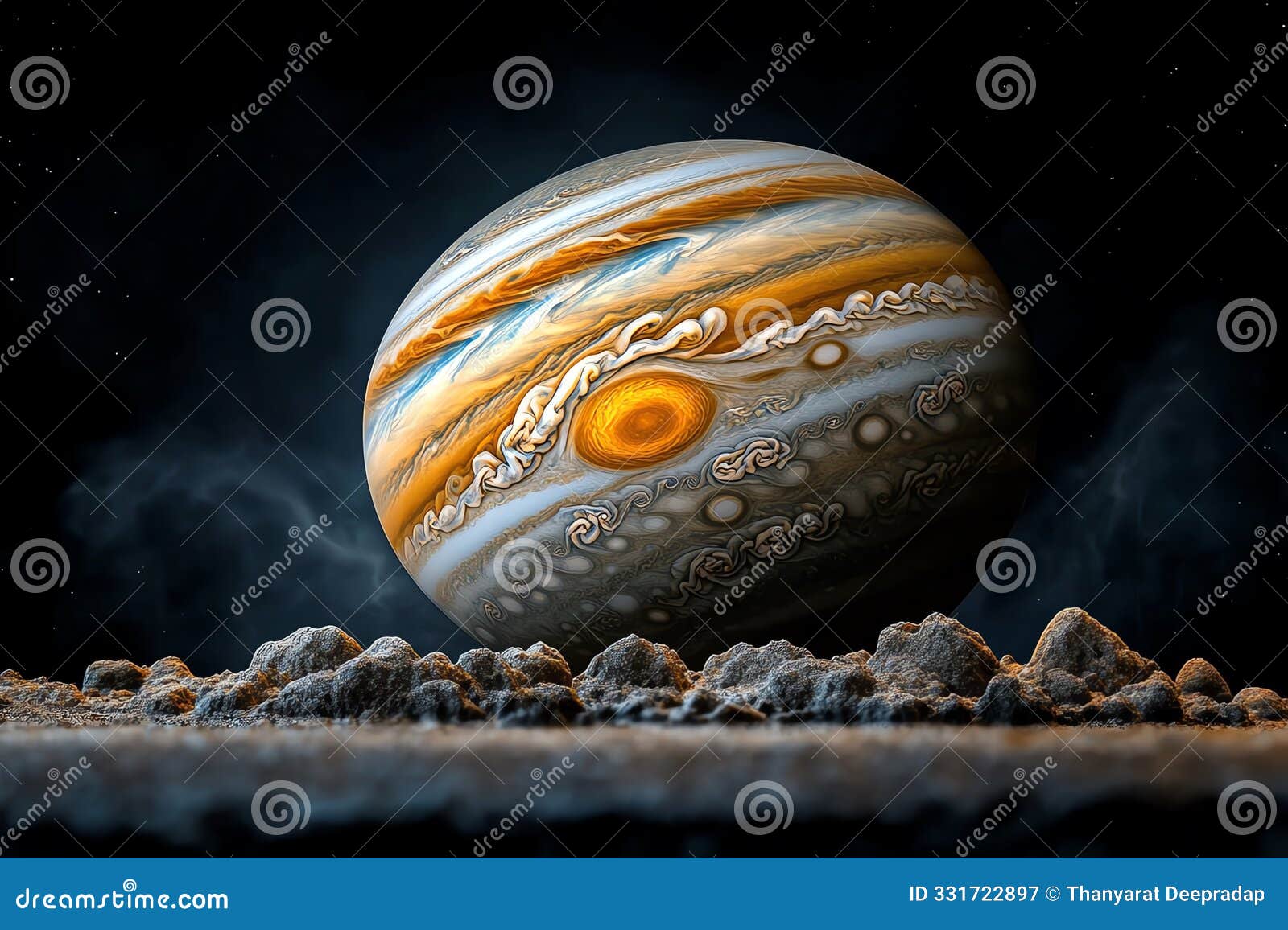 Jupiter Desktop Globe With Metal Texture Stock Photography ...