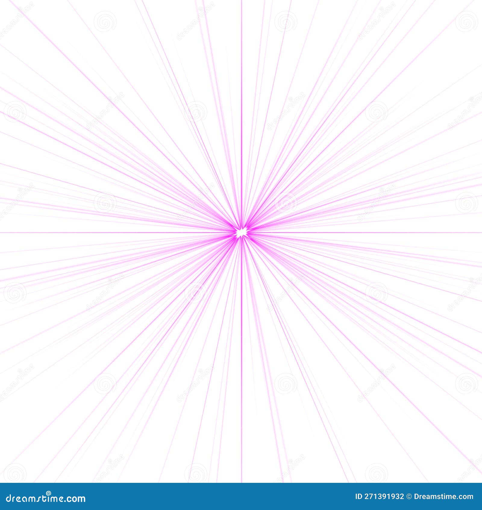 Digitally Rendered Purple Sunrays Isolated on White Background. Stock ...