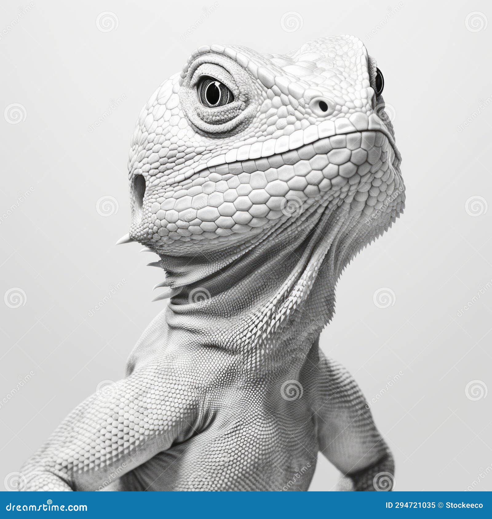 Bearded Lizard: Stunning 3d Art with Minimalistic Portraits Stock ...