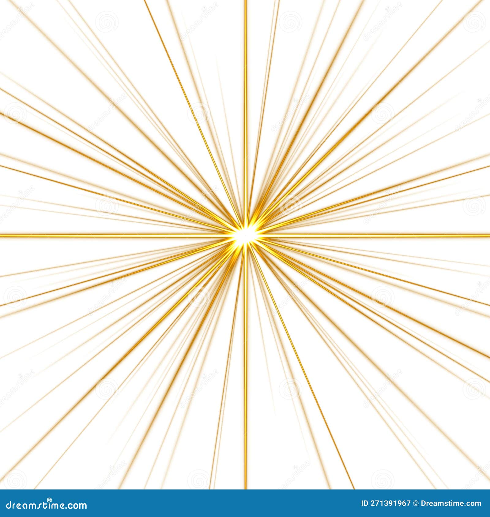 Digitally Rendered Sunrays Isolated on White Background. Stock Image ...