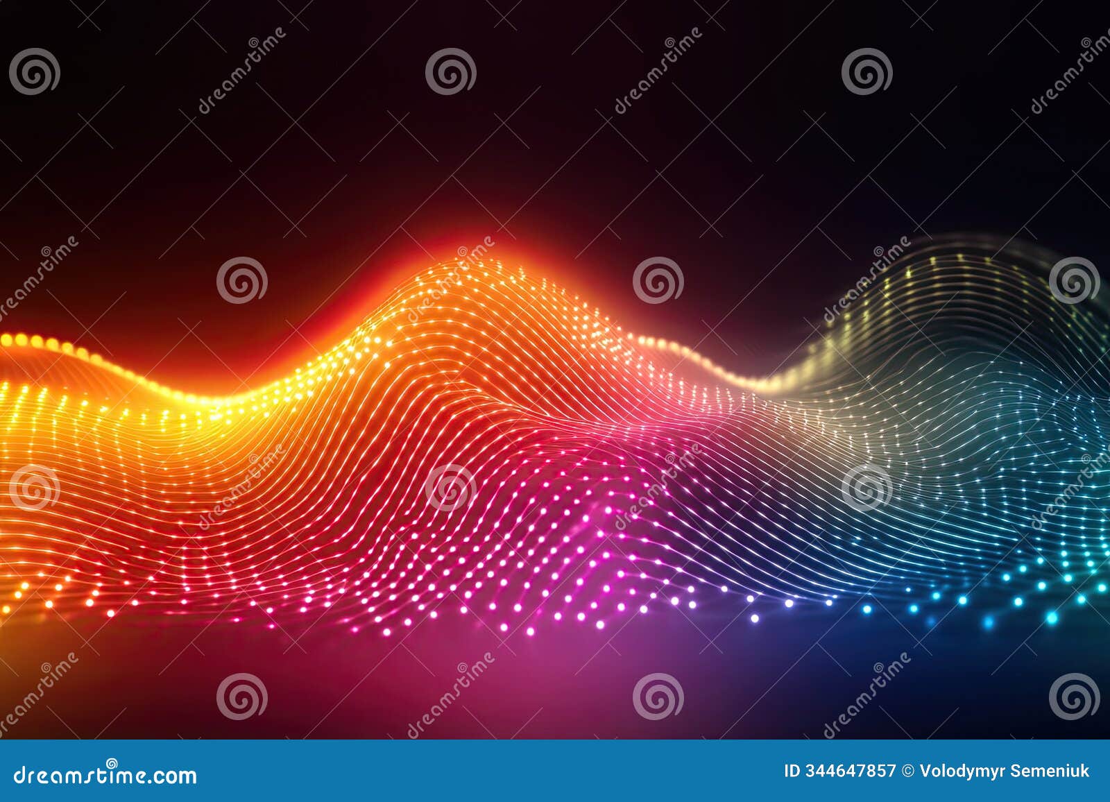 Illuminated Tensor Field Grid With Arrows And Color Gradients ...