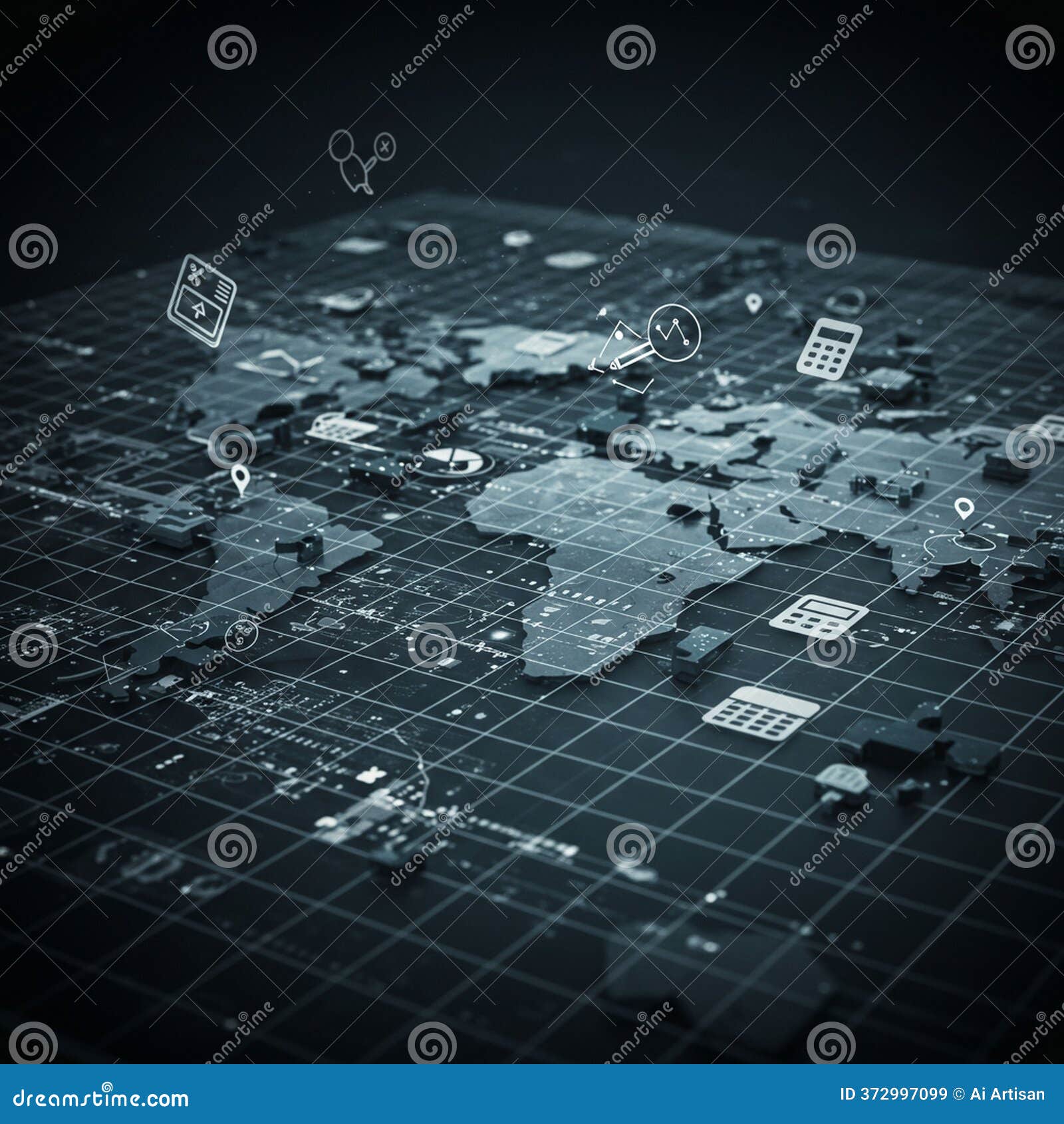 3D Topographical World Map Stock Illustration | CartoonDealer.com ...