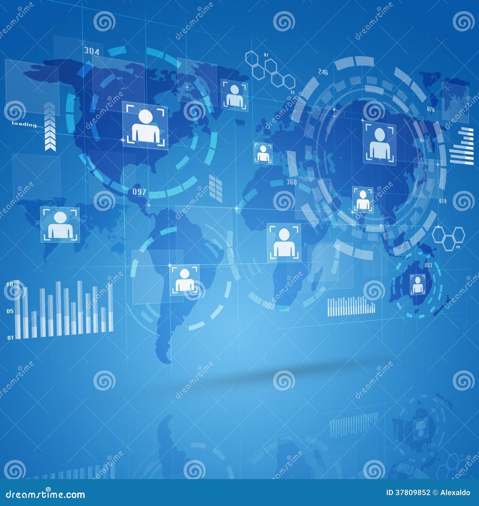 Digitaltechnik-Schnittstelle Stock Abbildung - Illustration von auszug ...