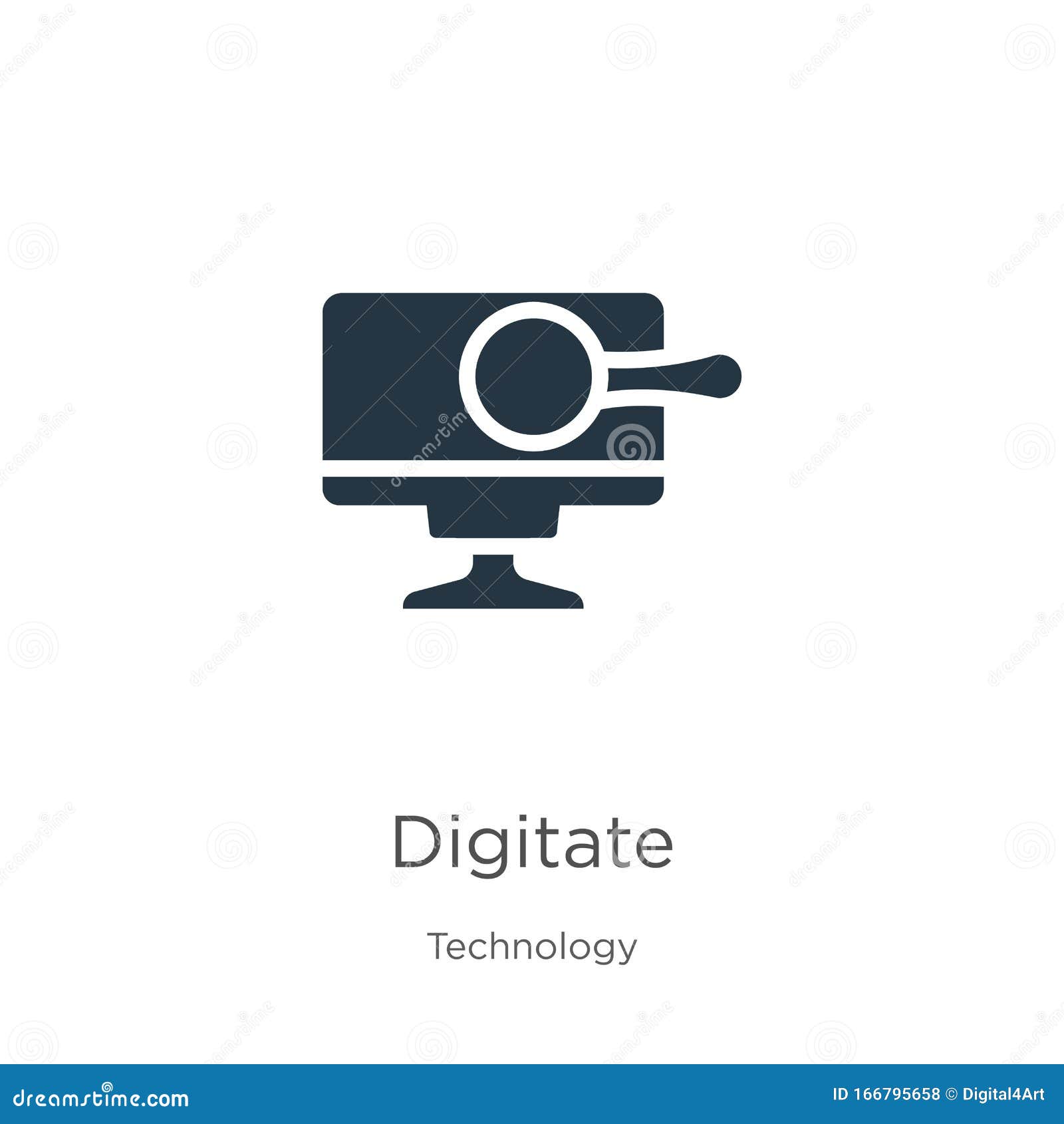 Digitate Icon Vector Sign And Symbol Isolated On White Background ...