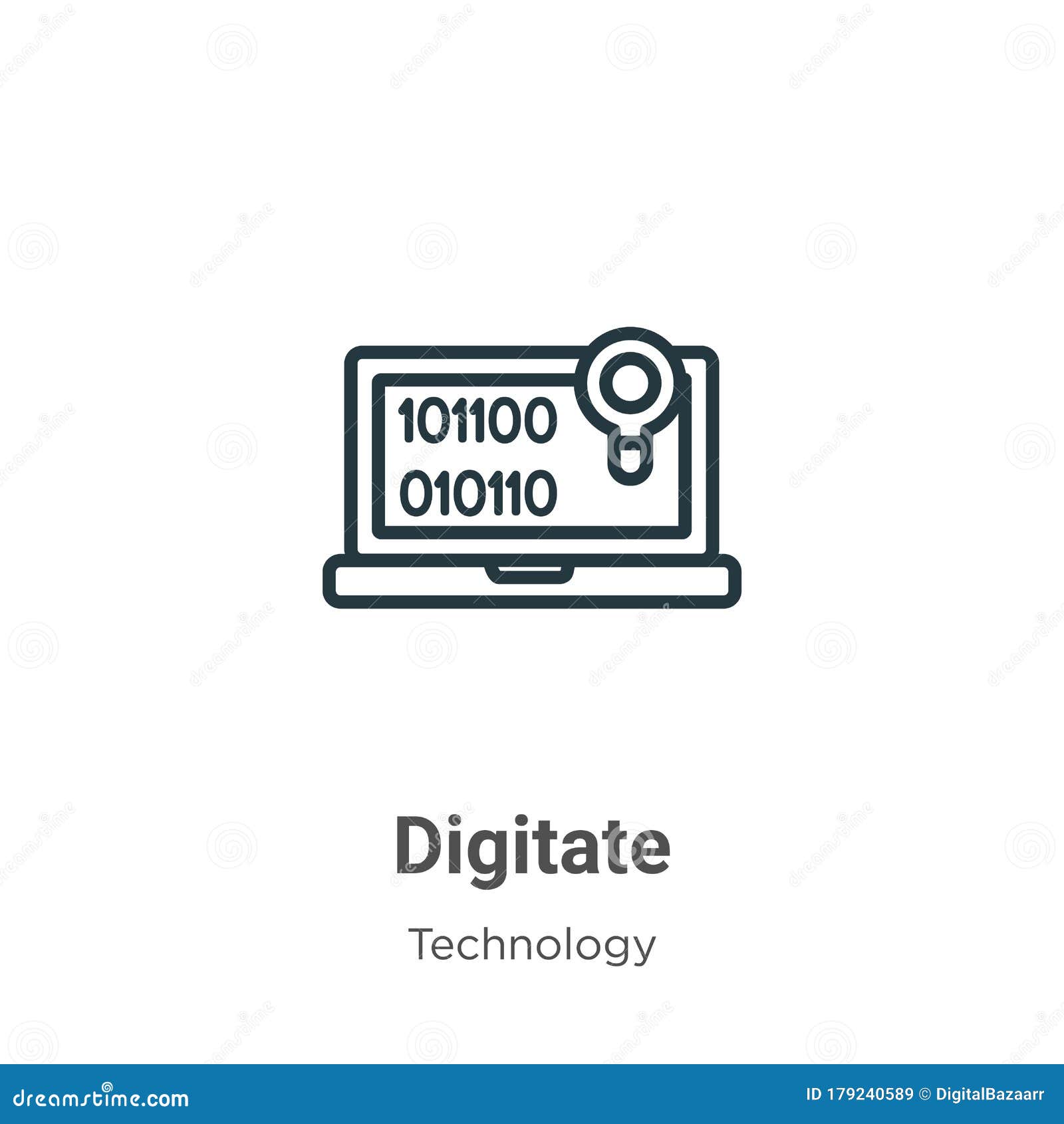 Digitate Icon Vector Sign And Symbol Isolated On White Background ...