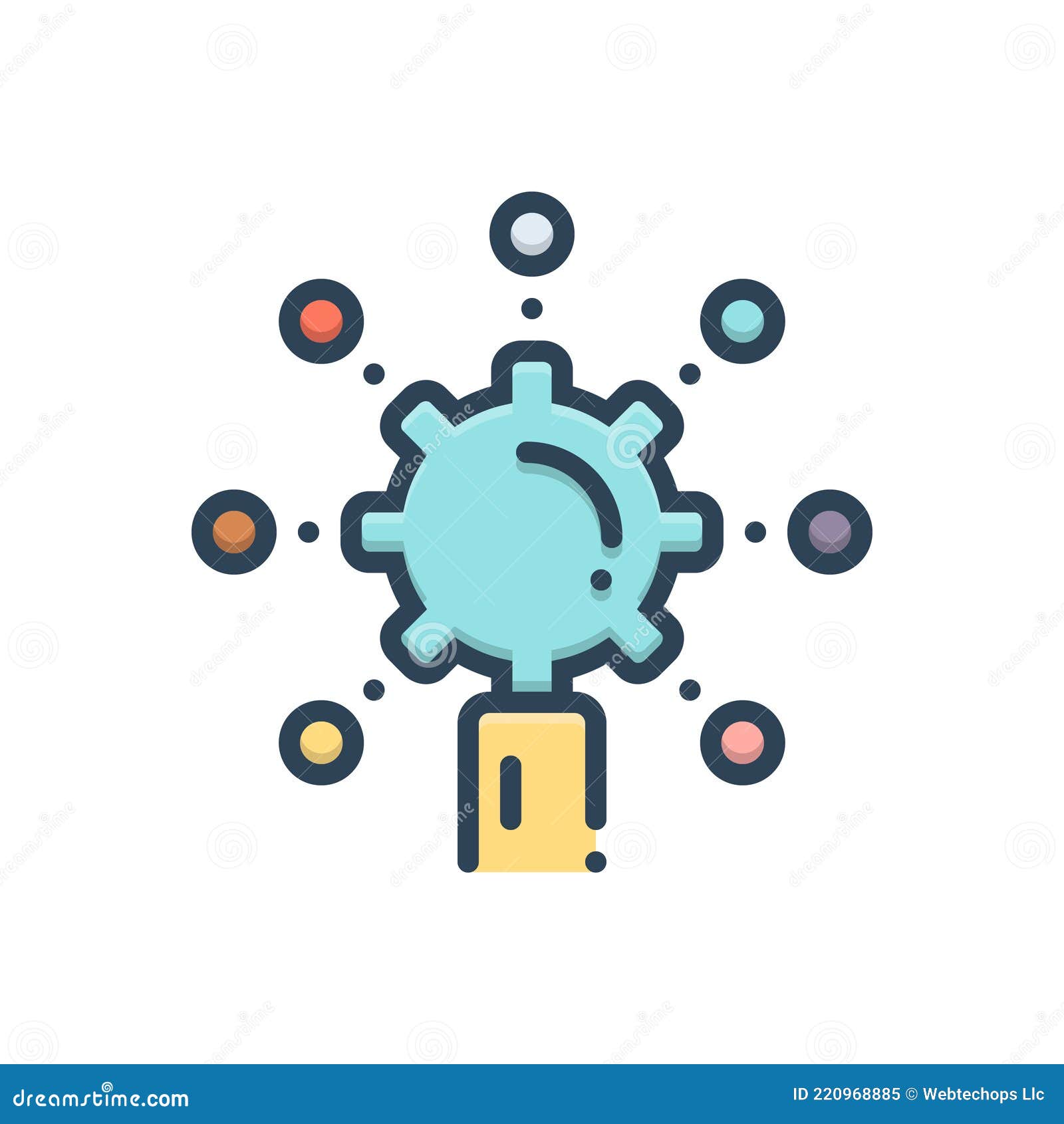 Color Illustration Icon for Digitisation, Technology and Cyber Stock ...