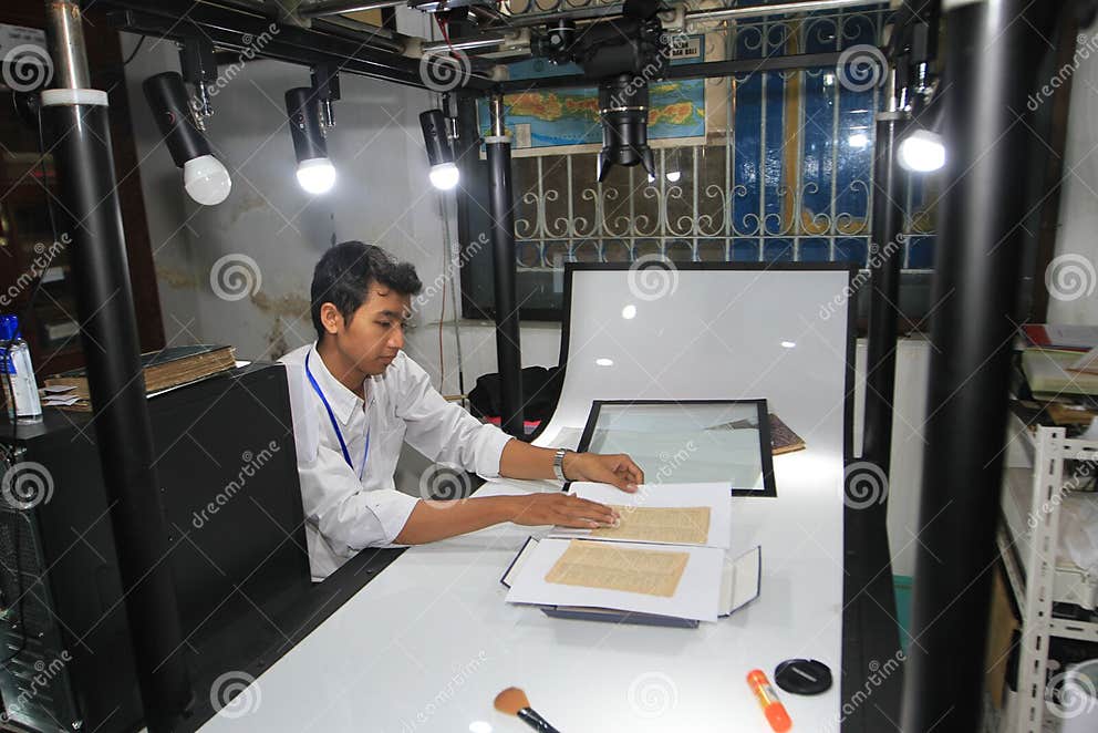 Digitization of Ancient Manuscripts Editorial Photography - Image of ...