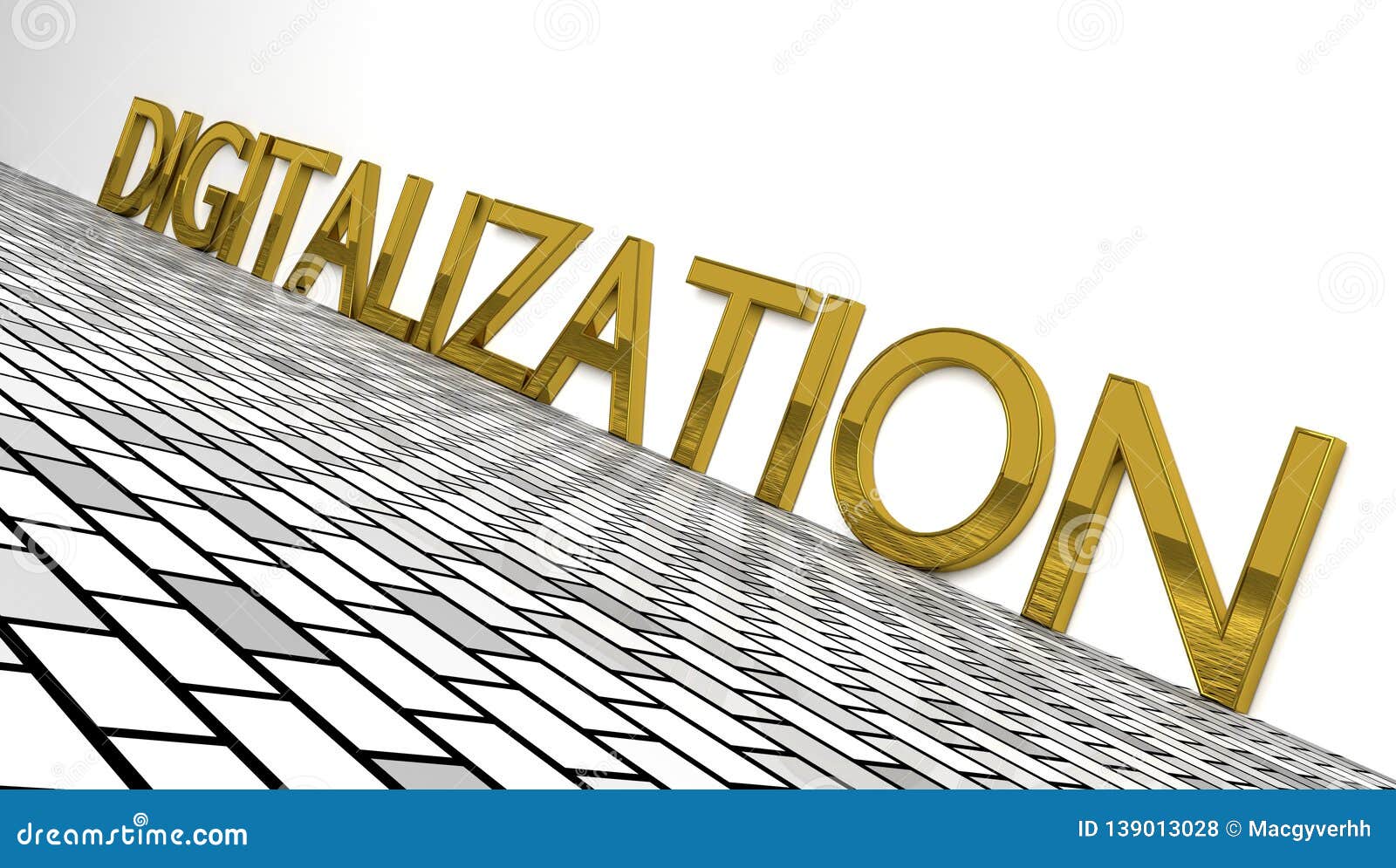 Digitalization Sign In Gold And Glossy Letters Royalty-Free Stock Image ...