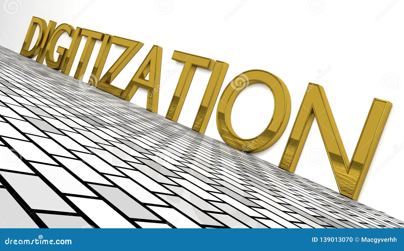 Digitalization Sign In Green And Glossy Letters Royalty-Free Stock ...