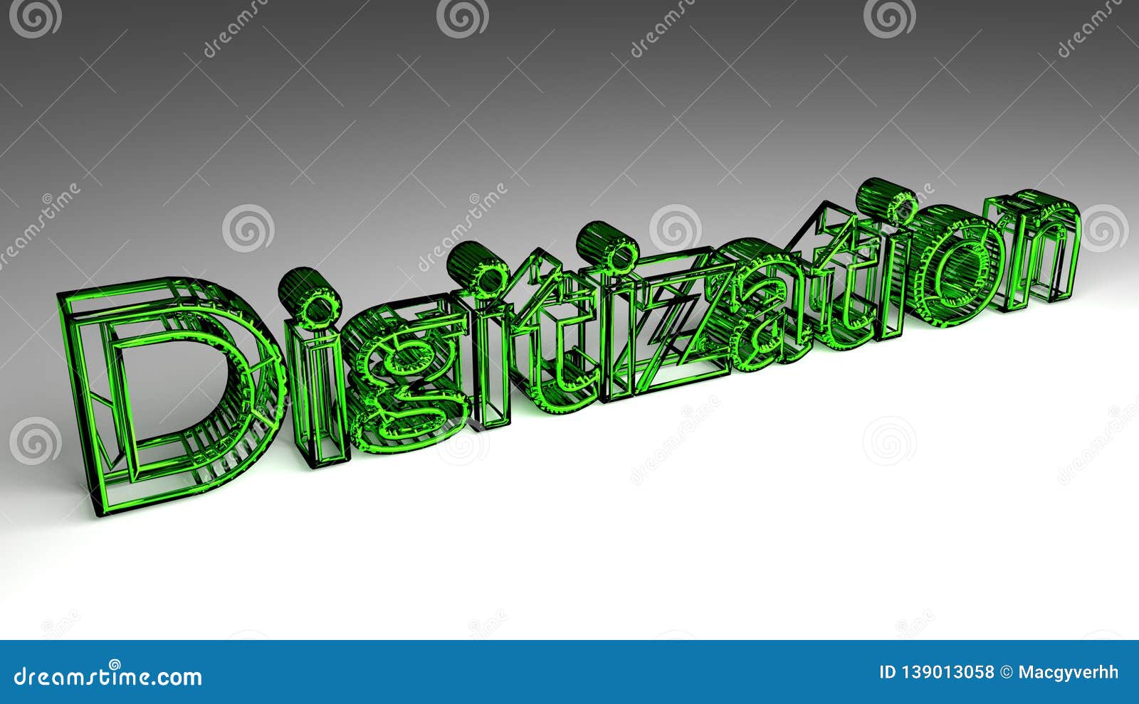 Digitalization Sign In Gold And Glossy Letters Royalty-Free Stock Image ...