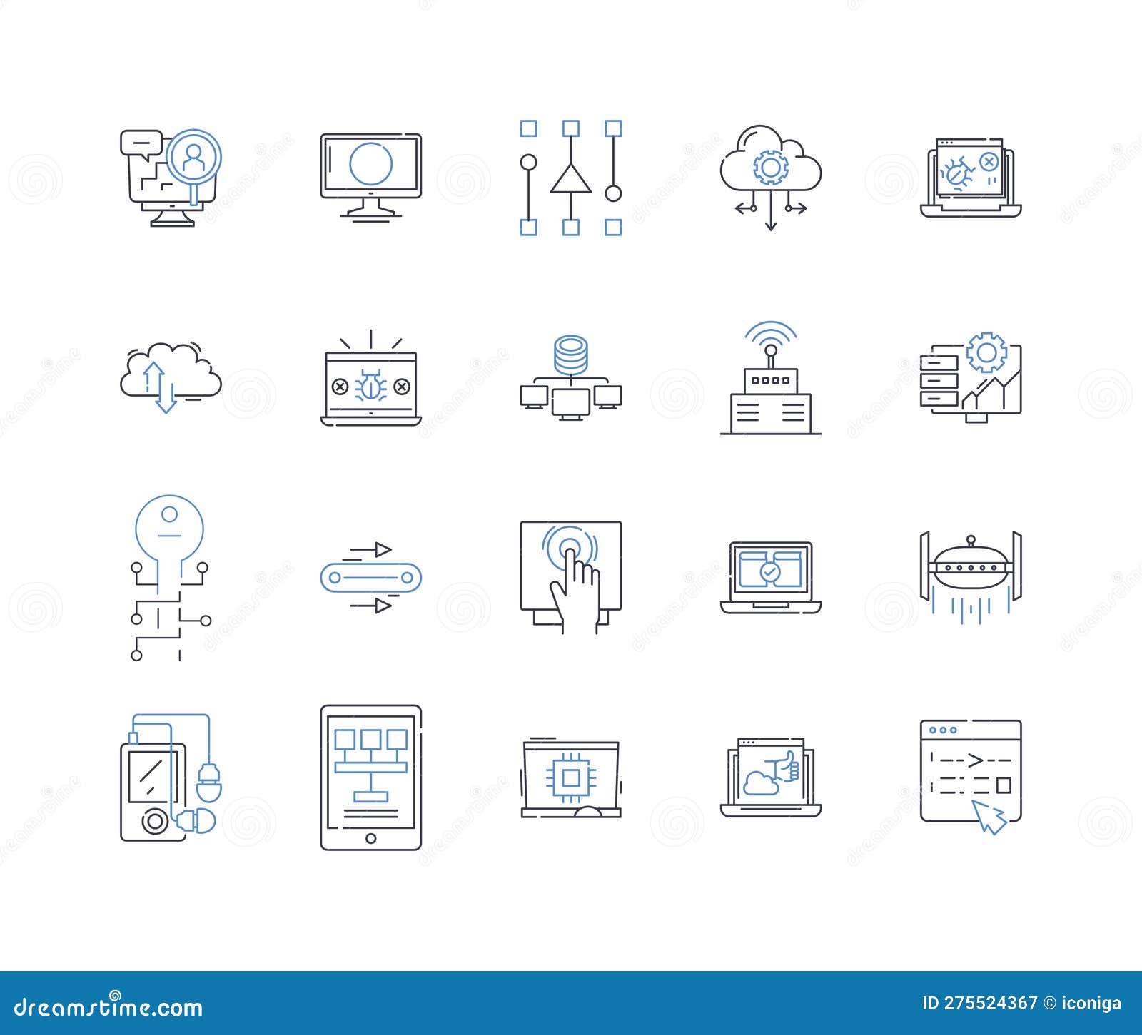 Digitized Polished Line Icons Collection. Streamlined, Efficient ...