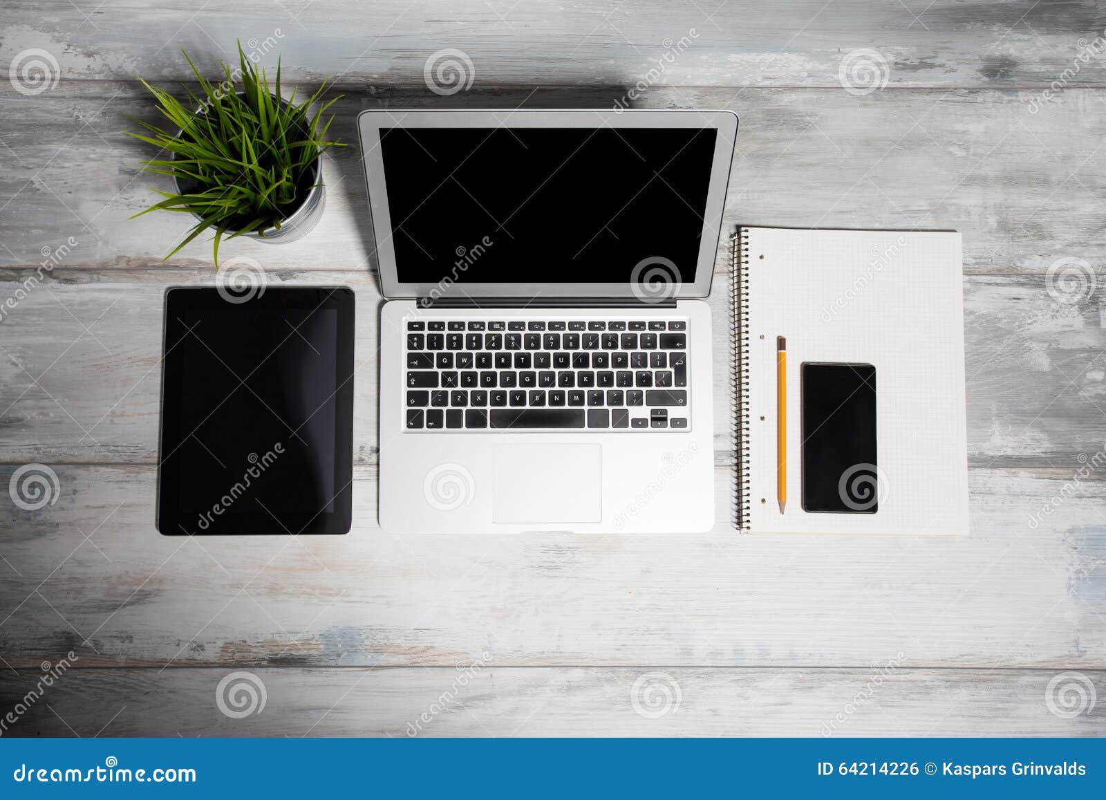 Digitized Working Space for Office Stock Photo - Image of design ...