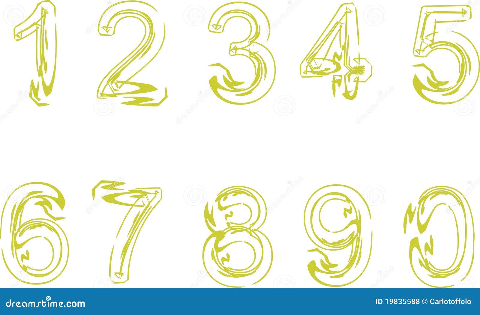 Digits stock vector. Illustration of prices, management - 19835588