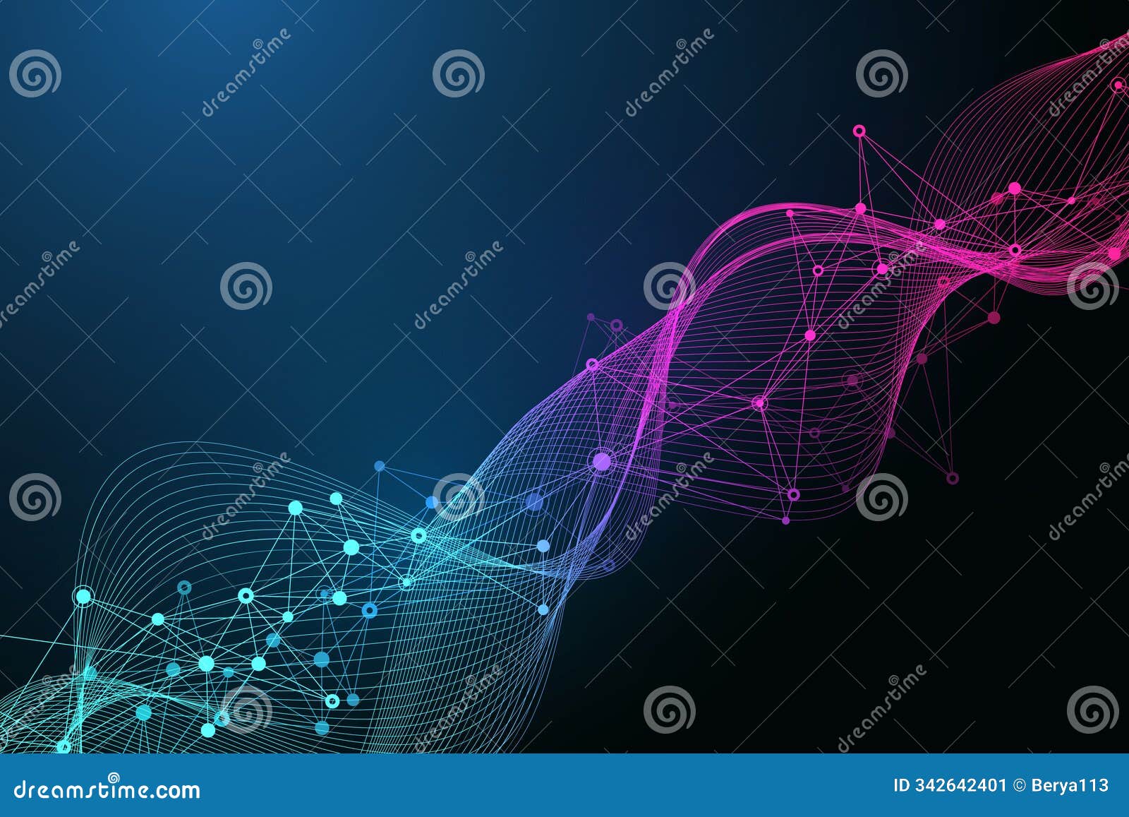 Digits Abstract Background With Connected Lines And Dots Digital Neural Networks Stock