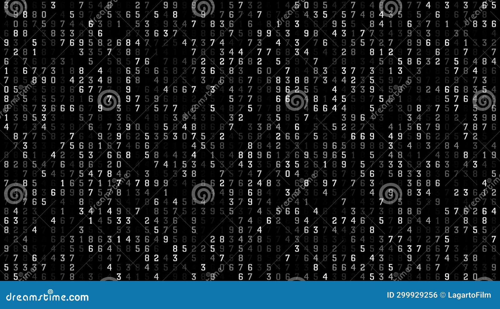Numerical Code Sequence Counting Digits On Black Texture For Random Numbers In Data Science 8423