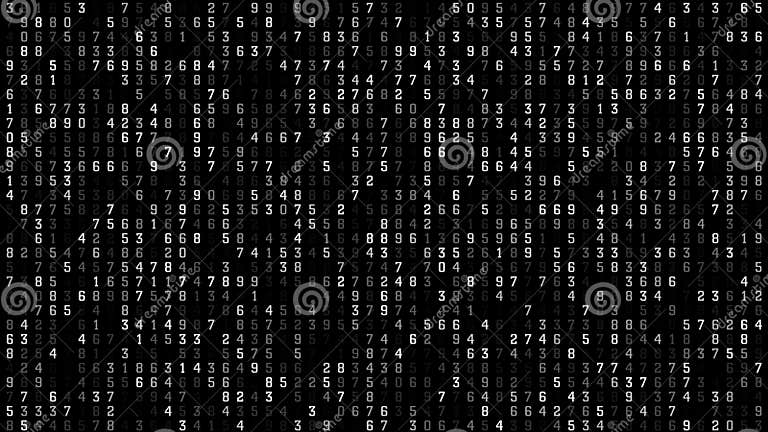 Numerical Code Sequence Counting Digits on Black Texture for Random ...