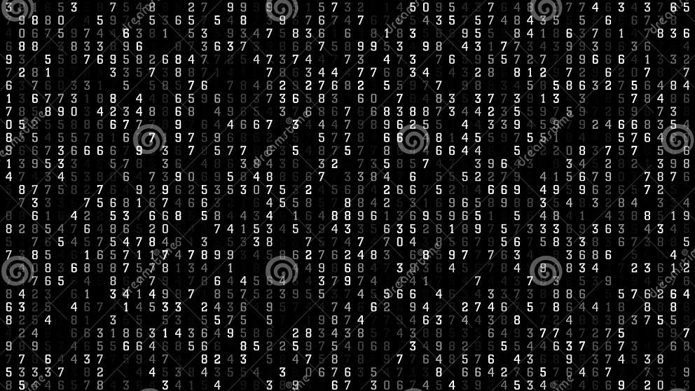 Numerical Code Sequence Counting Digits on Black Texture for Random Numbers in Data Science ...