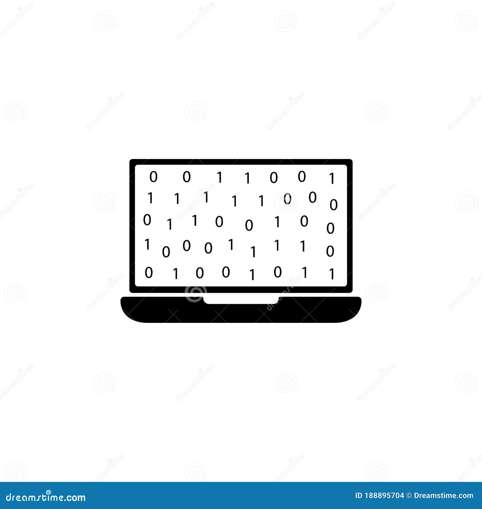 Digits in Computer Icon. Element of Cybersecurity Icon for Mobile ...