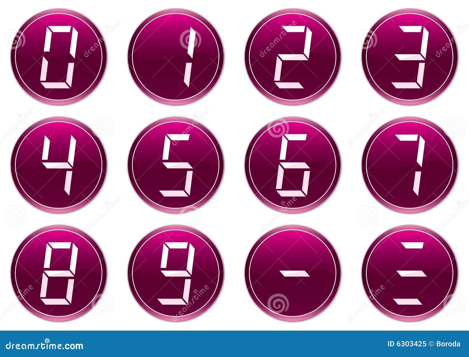Digits icons set. stock vector. Illustration of gadget - 6303425