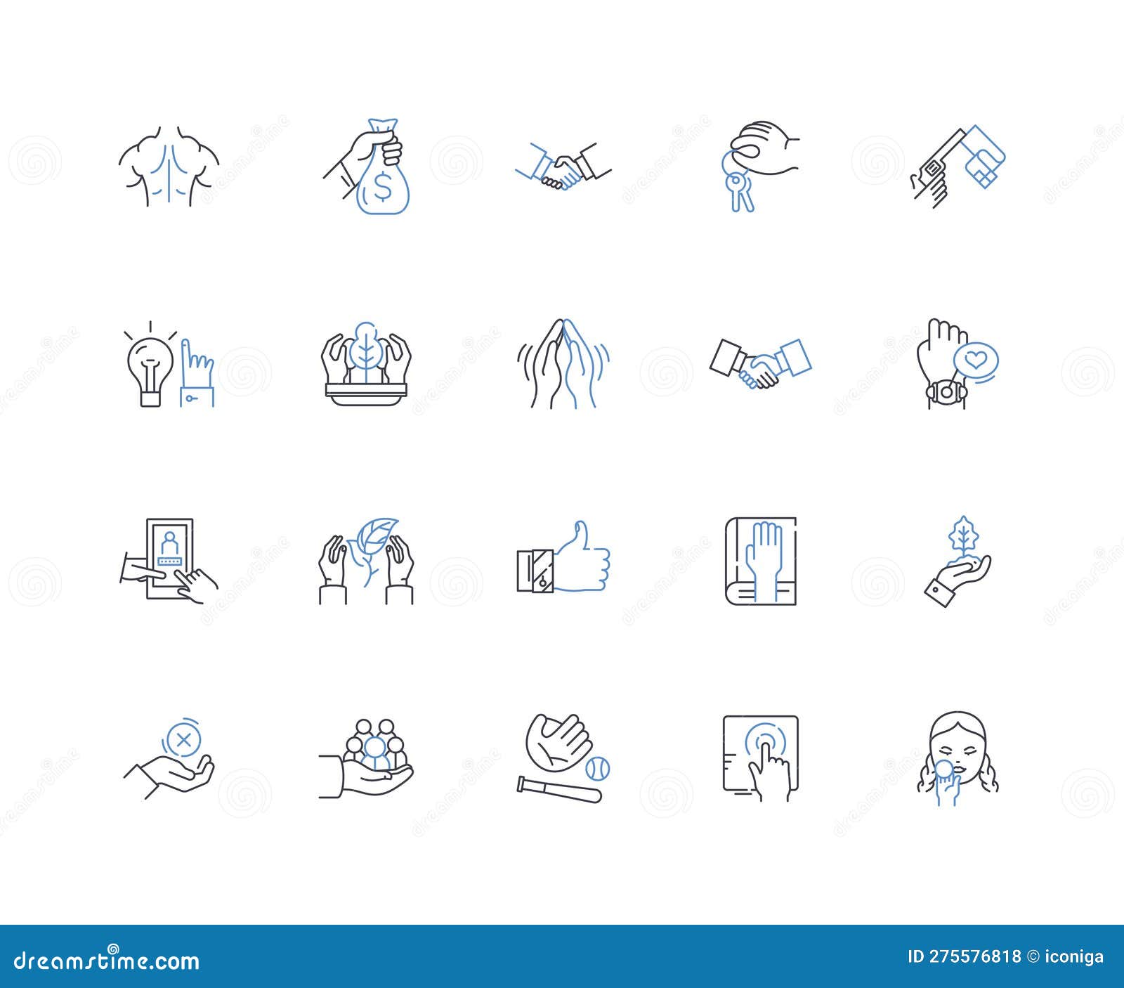 Digits Line Icons Collection. Numbers, Math, Counting, Statistics ...