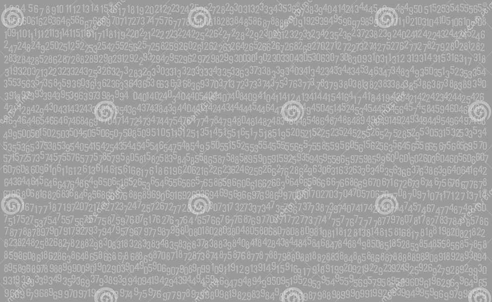 999 Digits, Numbers Abstract Gray Background, Vector EPs10 Stock Vector ...