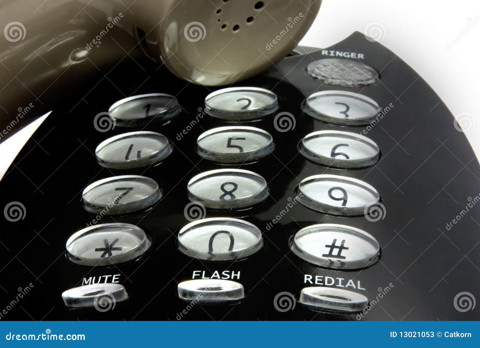 Digits and Speaker of a Black Telephone Stock Image - Image of digits ...