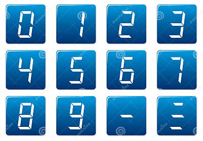 Digits square icons set. stock vector. Illustration of symbol - 6262861
