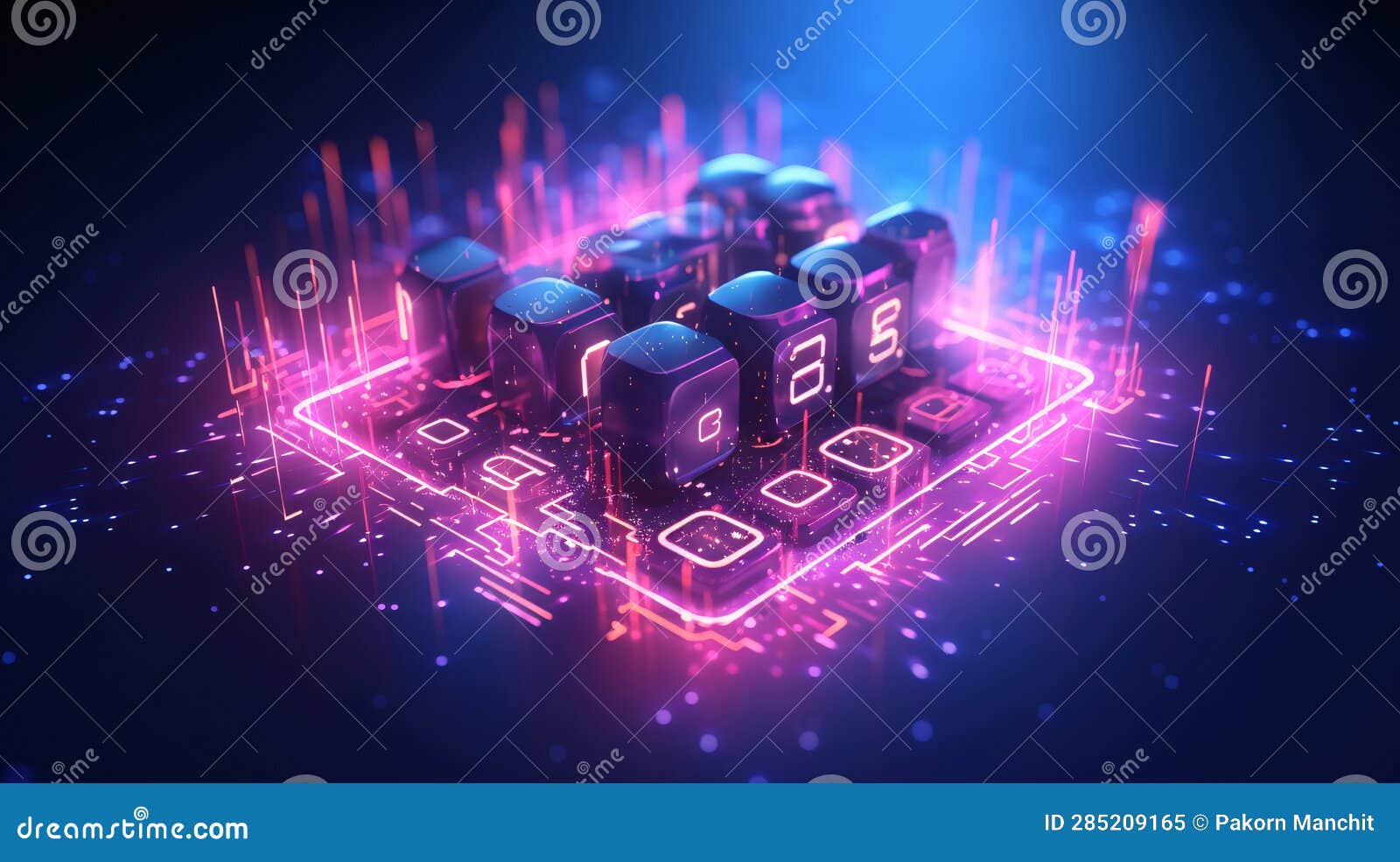 Digits Technology Symbol Digital Electronics Computer Stock ...