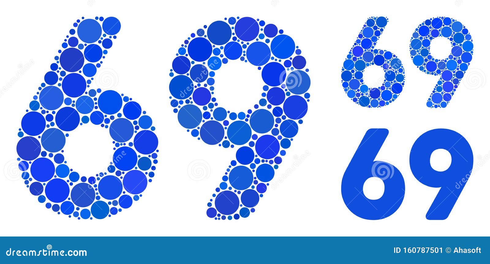 69 Digits Text Mosaic Icon of Round Dots Stock Vector - Illustration of ...