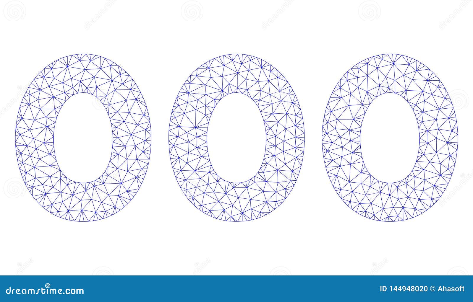000 Digits Text Polygonal Frame Vector Mesh Illustration Stock Vector ...