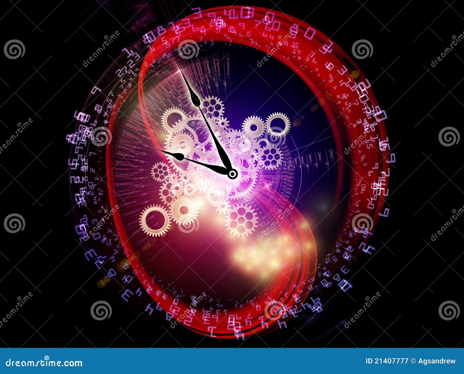 Digits of Time stock illustration. Illustration of calculation - 21407777