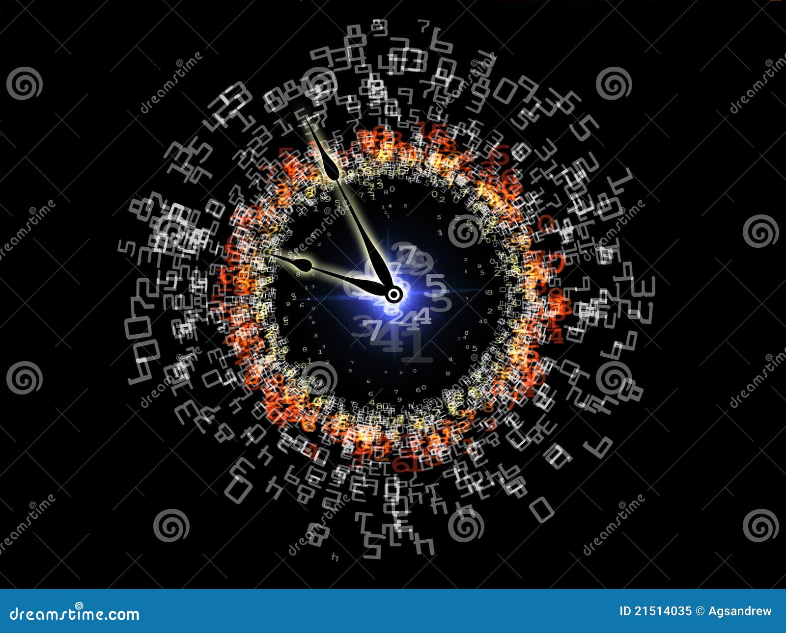 Digits of Time stock illustration. Illustration of element - 21514035