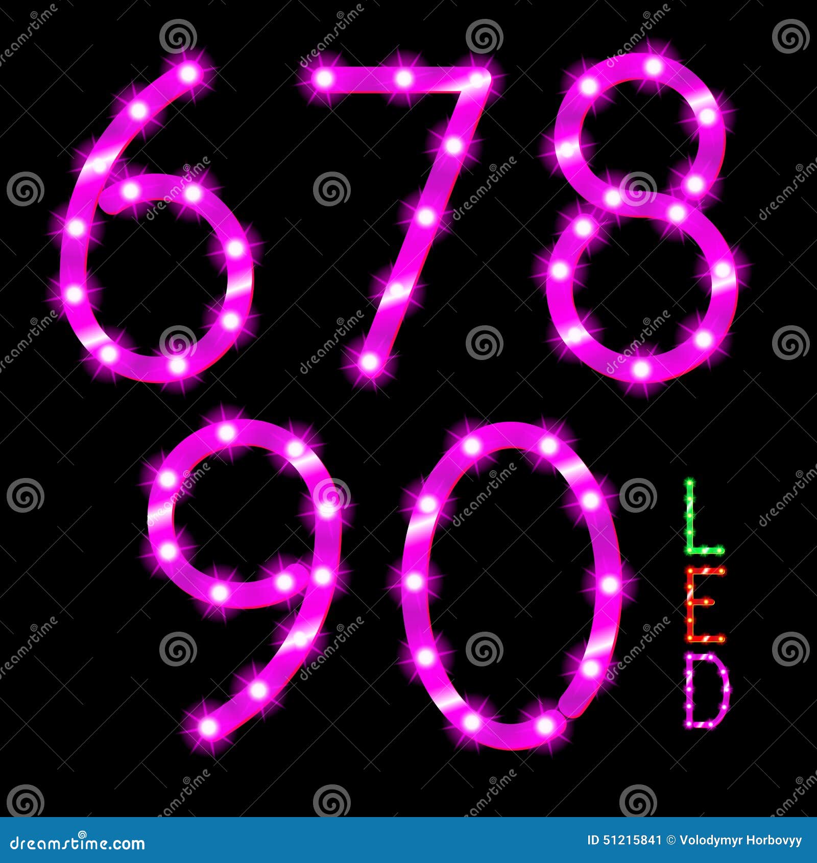 Digits stock vector. Illustration of character, font - 51215841