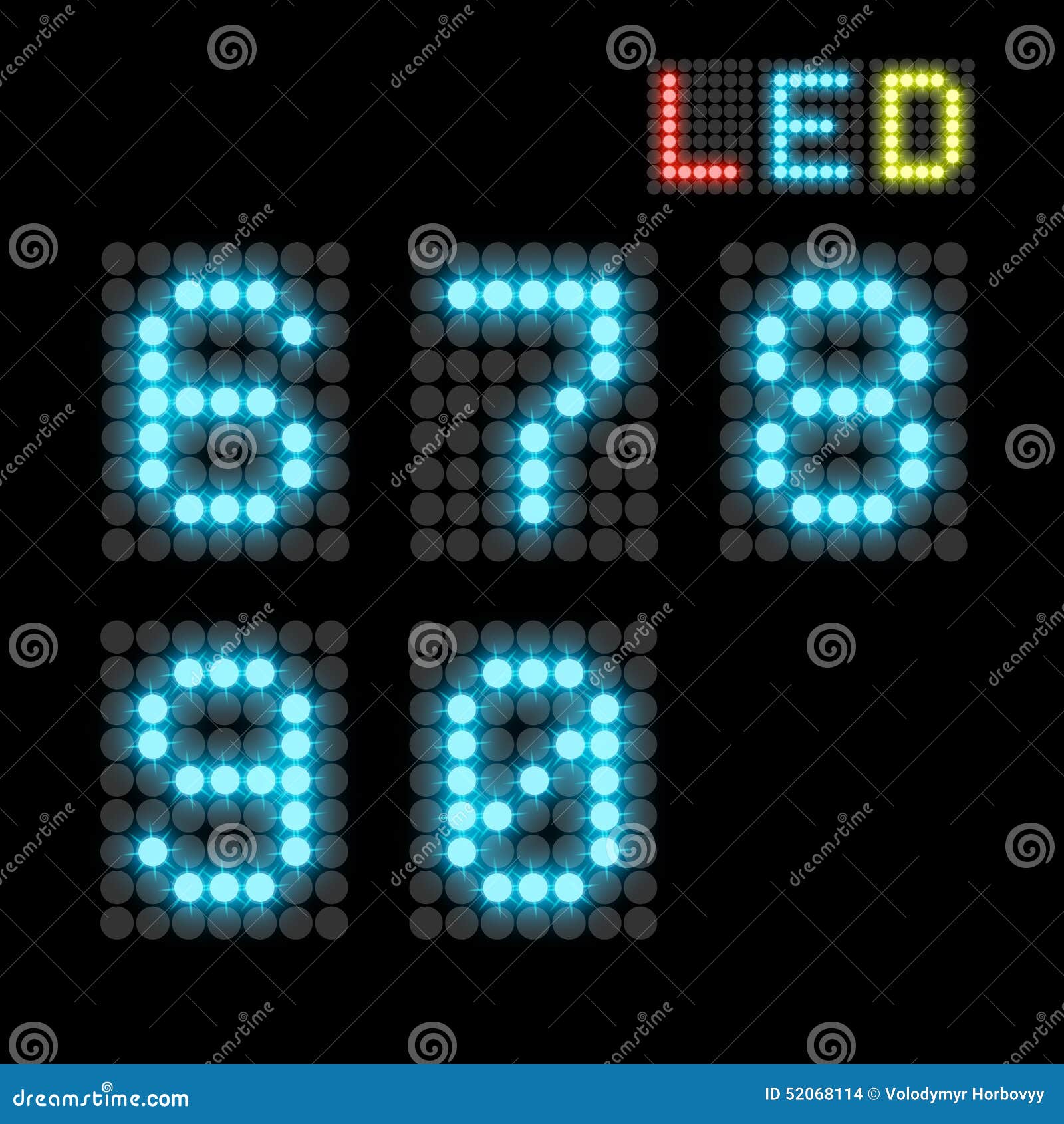 Digits stock vector. Illustration of blue, decorative - 52068114