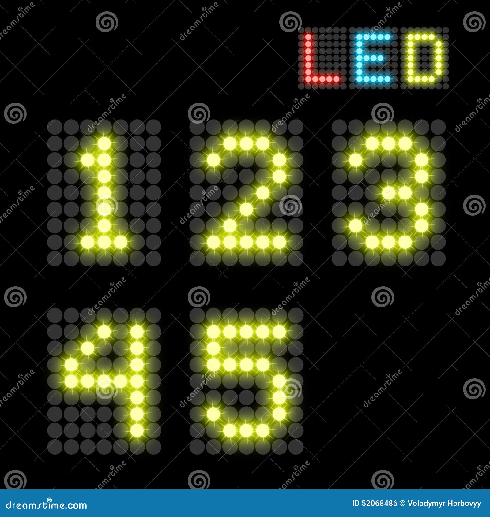 Digits stock vector. Illustration of design, nightclub - 52068486