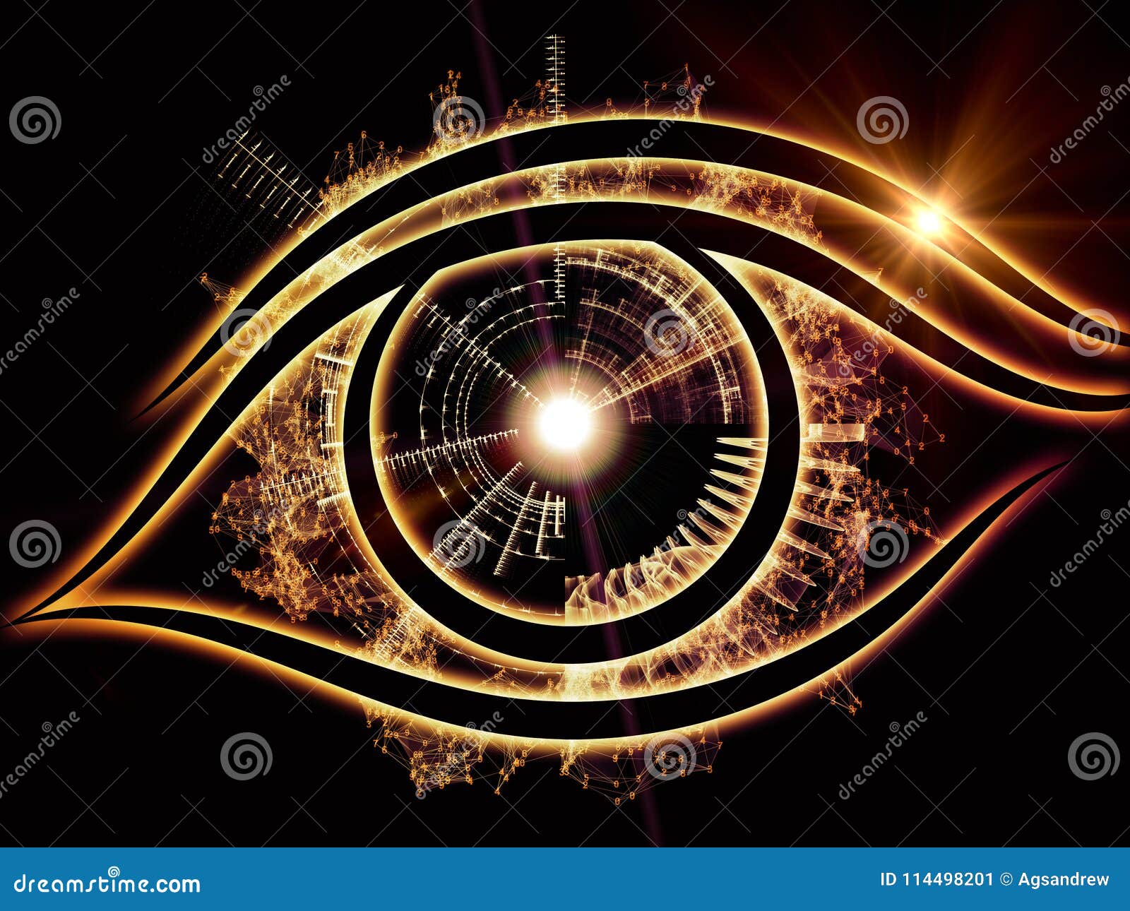 Digits of Visual Information Stock Illustration - Illustration of count ...