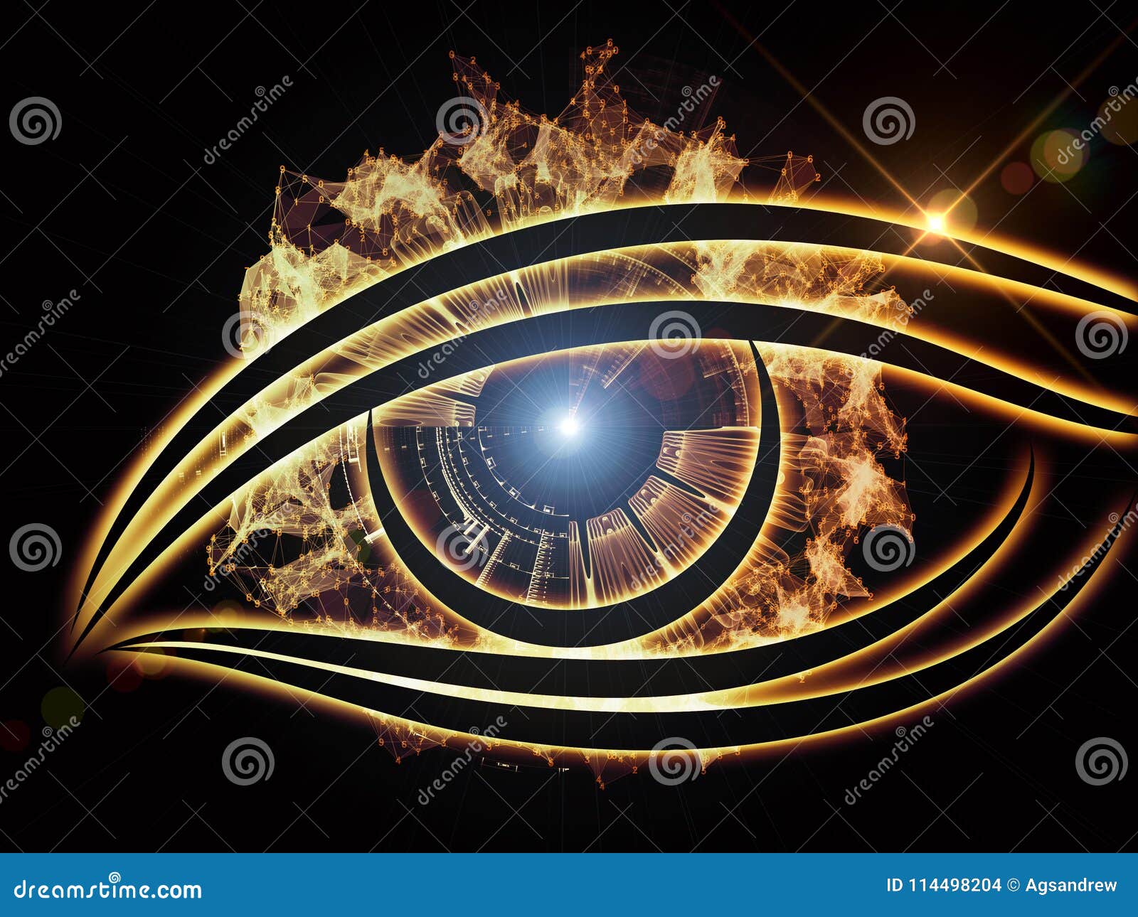 Digits of Visual Information Stock Illustration - Illustration of ...