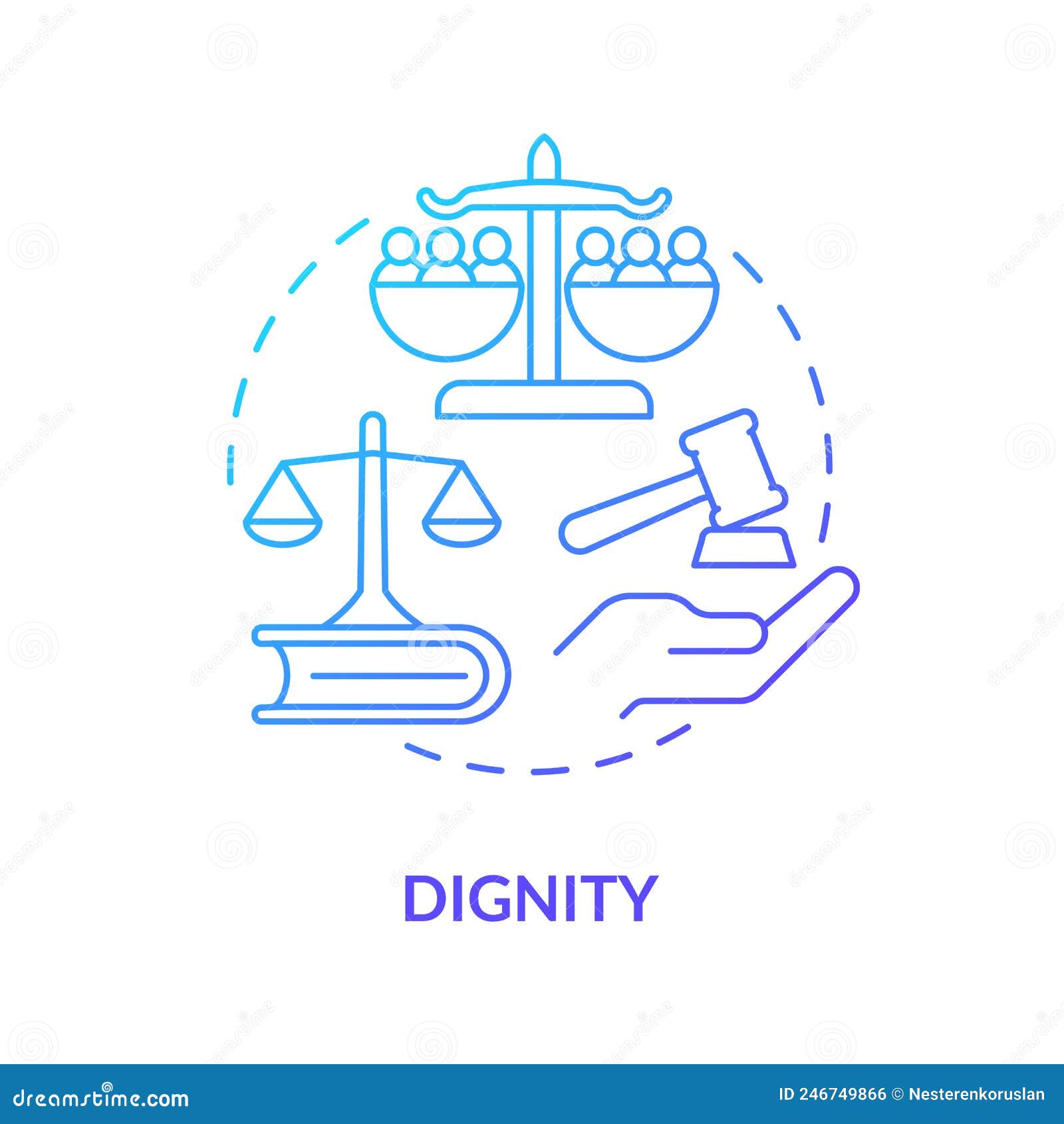 Dignity Concept Icon Cartoon Vector | CartoonDealer.com #246651945