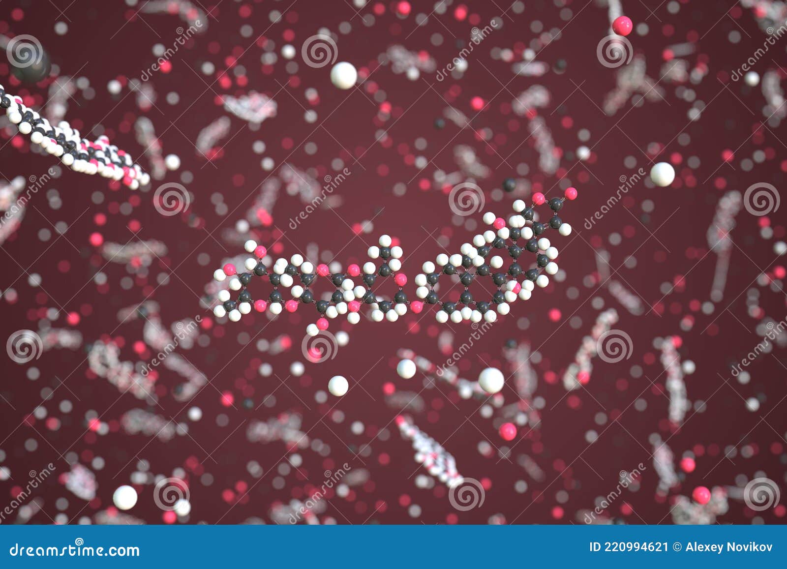 Digoxin Molecule. Conceptual Molecular Model. Chemical 3d Rendering ...
