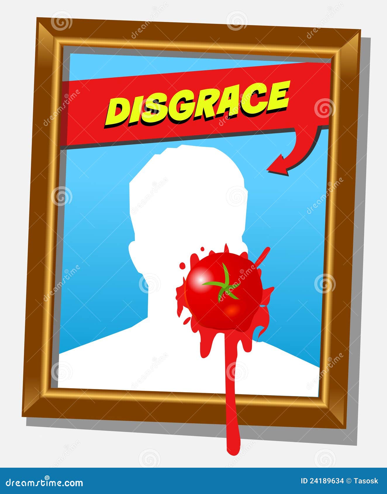 The disgrace frame stock vector. Illustration of debase - 24189634