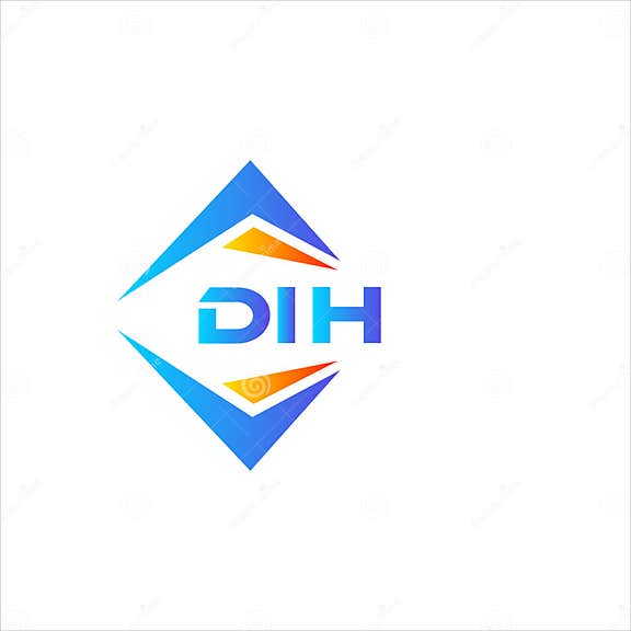 DIH Abstract Technology Logo Design on White Background. DIH Creative ...