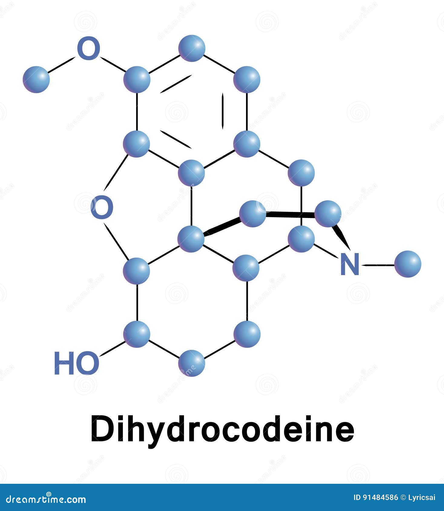 Dihydrocodeine Es Un Opiáceo Semi Sintético Ilustración del Vector ...