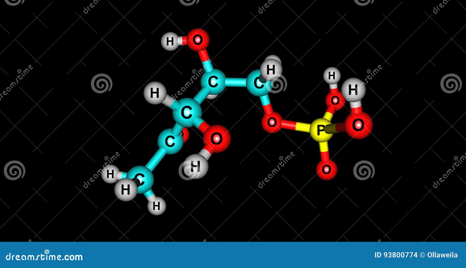 Dihydrogen Phosphate Molecular Structure Isolated On Grey Royalty-Free ...