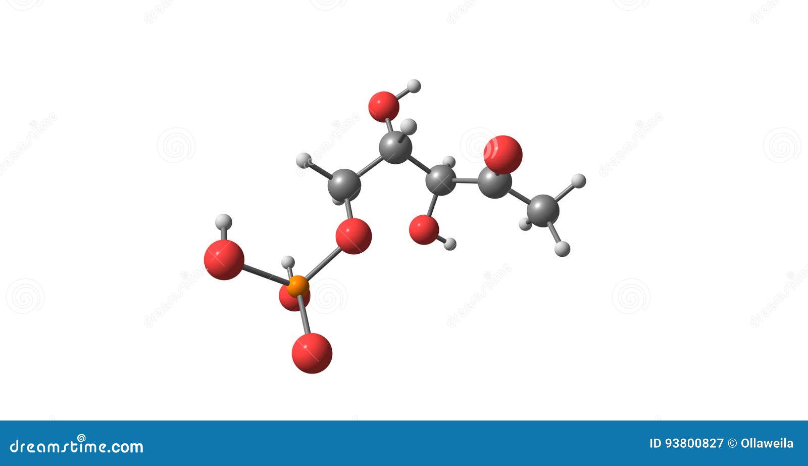 Dihydrogen Phosphate Molecular Structure Isolated on White Stock ...