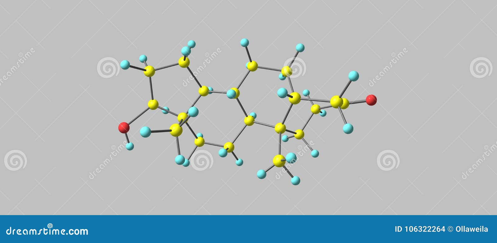 Dihydrotestosterone Molecular Structure Isolated on Grey Stock ...
