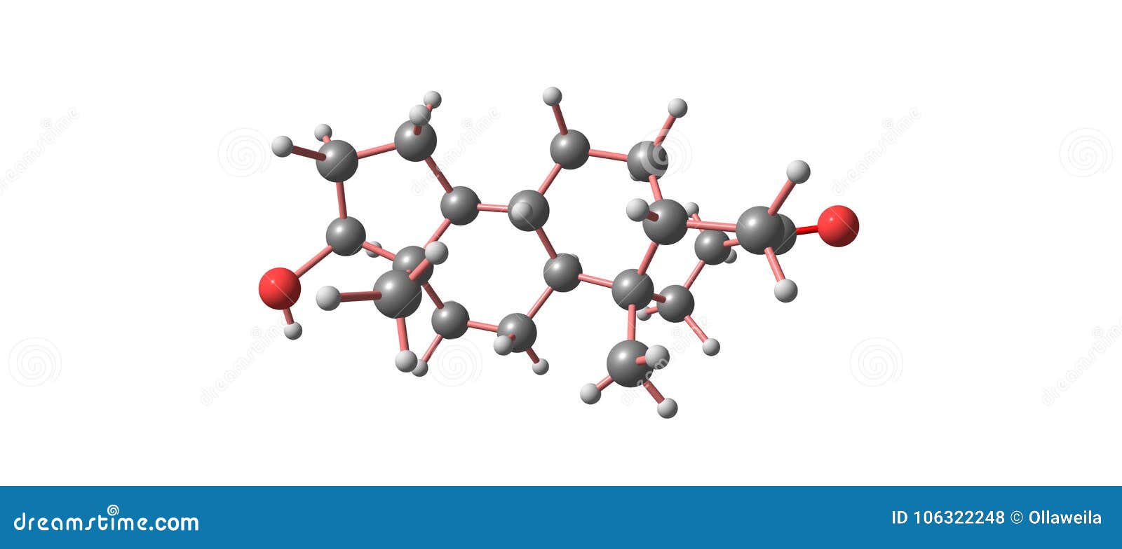 Dihydrotestosterone Molecular Structure Isolated On White Stock ...