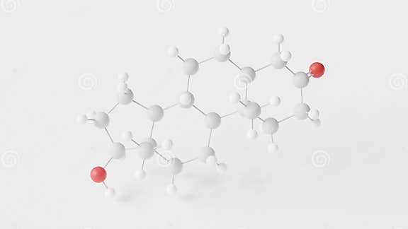 Dihydrotestosterone Molecule 3d, Molecular Structure, Ball and Stick ...